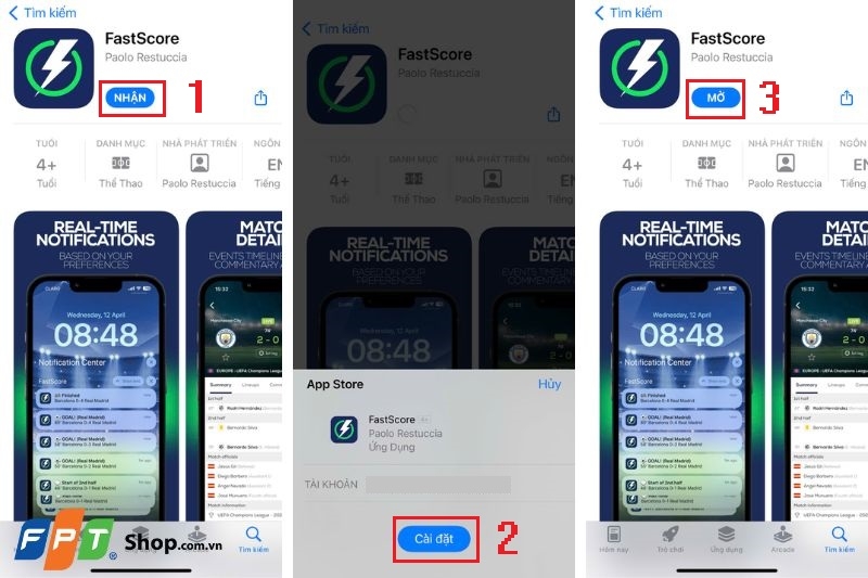 Tải Fastscore Live Scores - Ứng dụng cập nhật tỷ số bóng đá trực tiếp