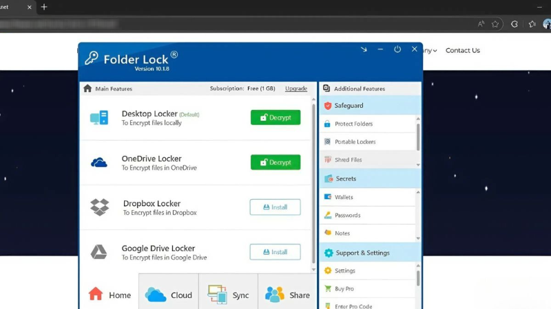 Folder Lock: Giải pháp khóa thư mục, mã hóa dữ liệu và sao lưu đám mây