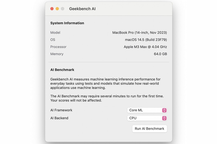 Geekbench AI chính thức ra mắt