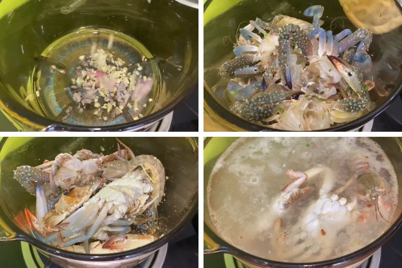 Cách làm món canh ghẹ nấu rau muống thanh mát, đậm đà chuẩn vị