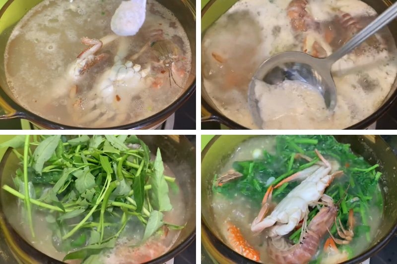 Cách làm món canh ghẹ nấu rau muống thanh mát, đậm đà chuẩn vị