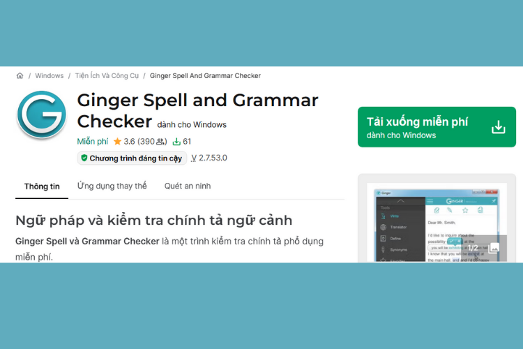 Ginger Grammar Checker: Công cụ kiểm tra ngữ pháp thông minh