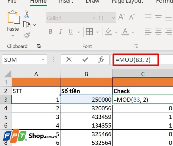Cách sử dụng hàm MOD trong Excel, giúp bạn lấy phần dư đơn giản