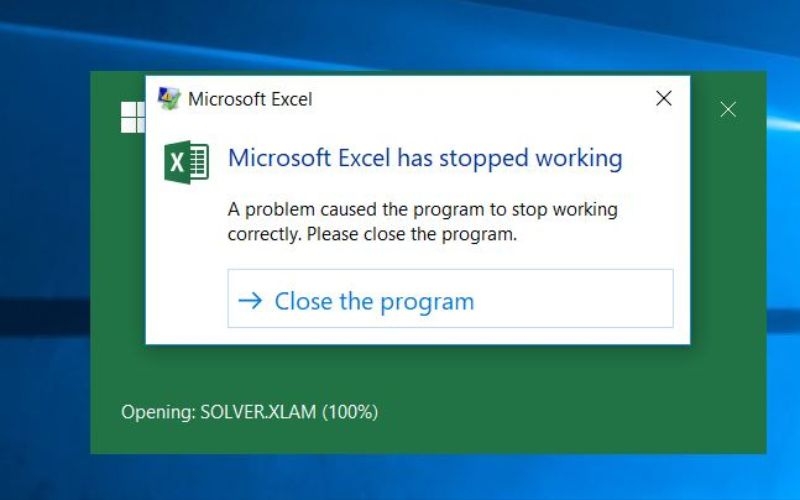 Lỗi A problem caused the program to stop working correctly là gì?