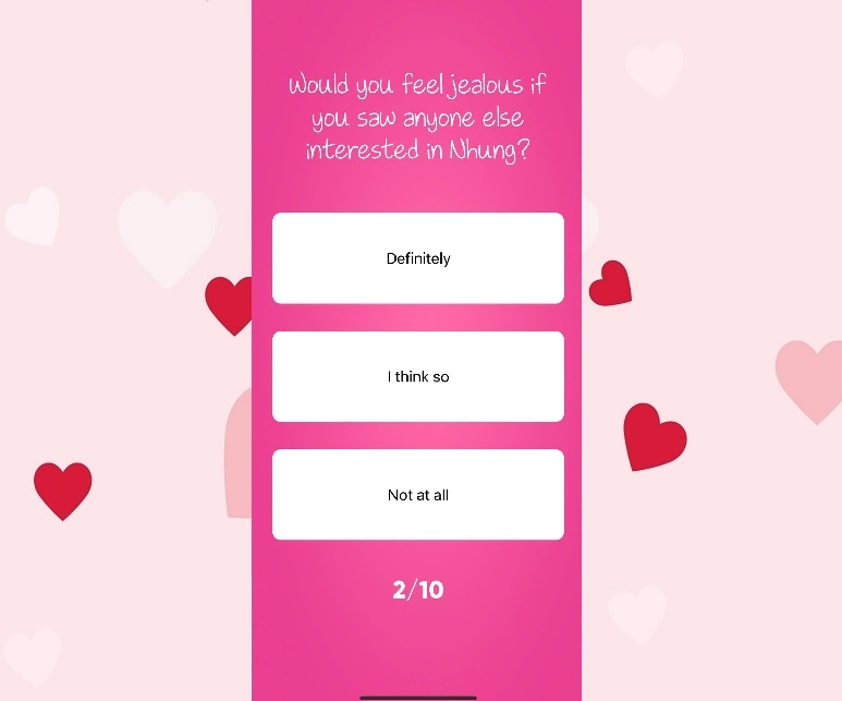 Love Tester – Crush Test Quiz: Tính độ tương thích trong tình yêu