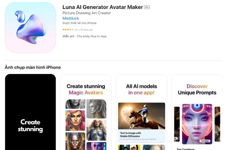 Luna AI Generator Avatar Maker: Sáng tạo không giới hạn làm nên tác ...