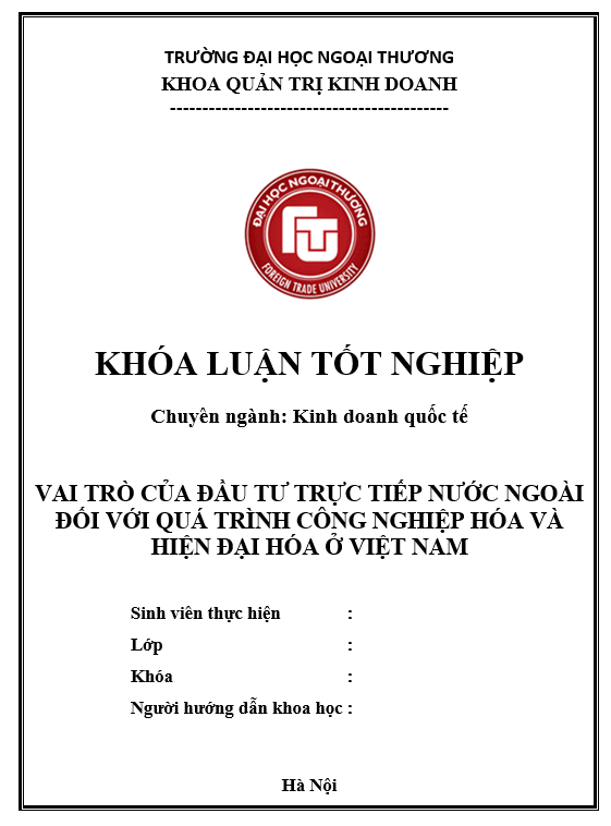 20+ mẫu bìa đẹp 2024 và chuẩn dùng để sử dụng trong luận văn