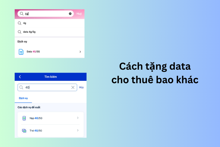 Cách tặng data cho thuê bao khác mà bạn nên biết qua