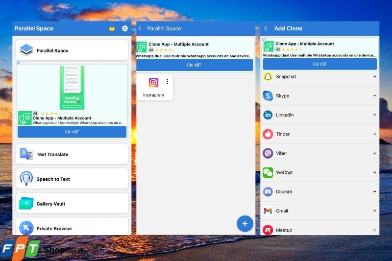 Parallel Space: Giải pháp nhân đôi ứng dụng trên điện thoại