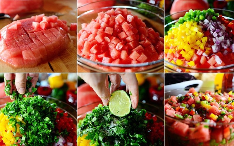 Cách làm salad dưa hấu giải nhiệt mùa hè, dễ làm tại nhà