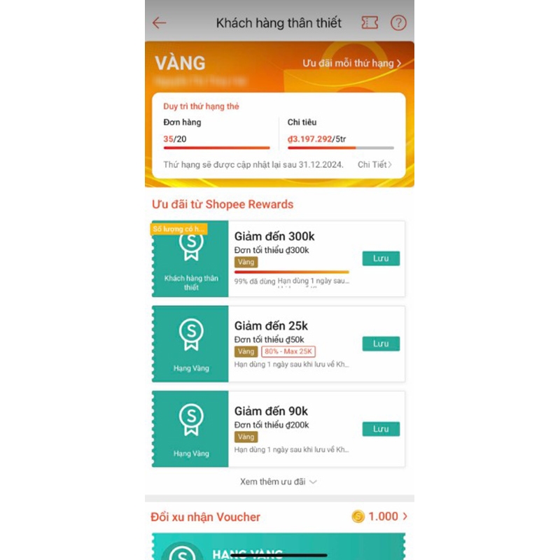 Shopee Rewards là gì? Có những hạng thành viên và quyền lợi