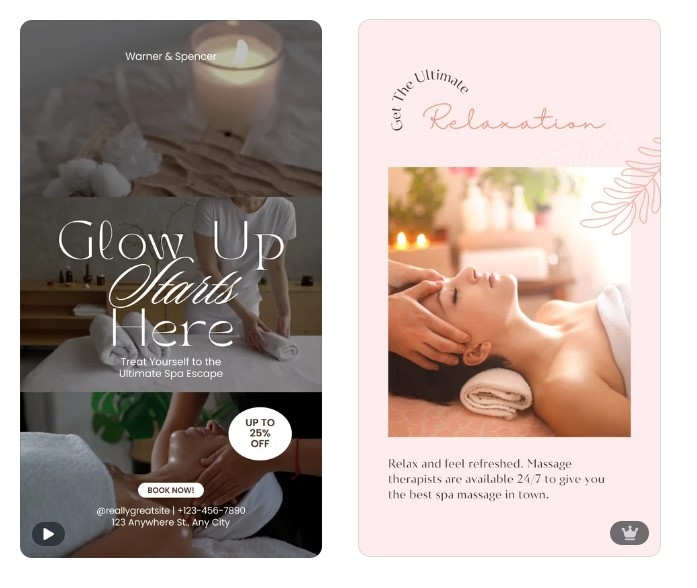 Bộ sưu tập standee spa ấn tượng, đa dạng phù hợp mọi phong cách