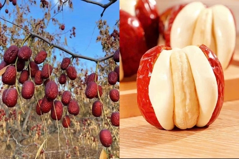 Cách làm táo đỏ kẹp sữa lạc đà béo thơm khiến vạn người mê