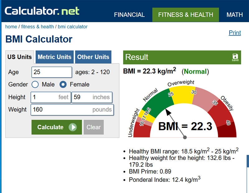 Cách tính BMI online nhanh chóng và chính xác chuẩn công thức