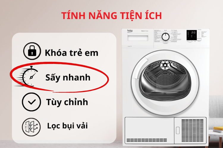 Tính năng sấy nhanh Express của hãng Beko là gì? Ưu nhược điểm