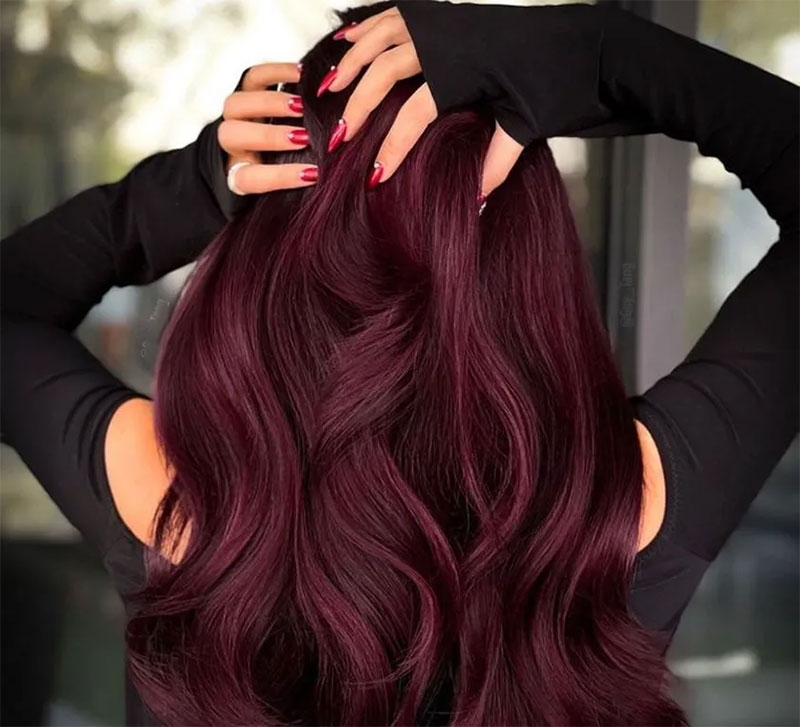 Top 9 kiểu nhuộm tóc màu đỏ tím trầm, đẹp tôn da nên thử