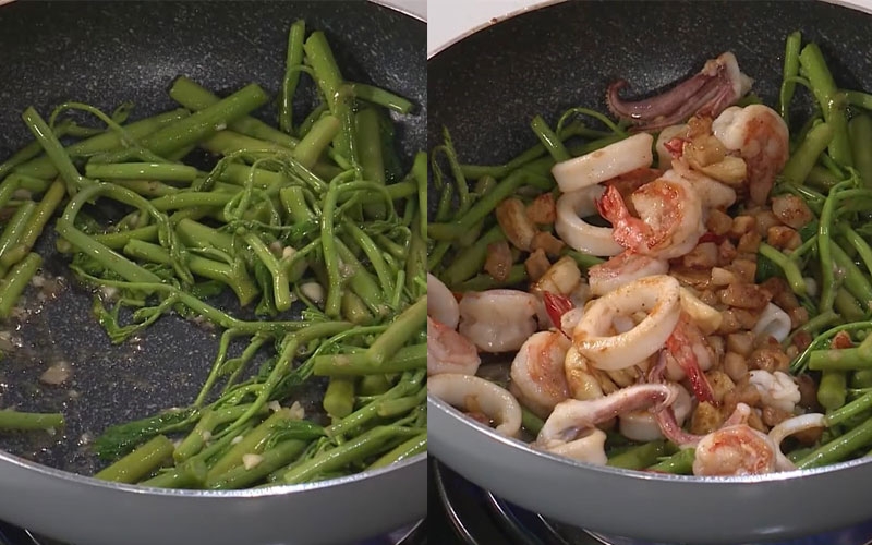 Cách làm tôm mực xào rau nhút siêu ngon tại nhà mà bạn nên thử