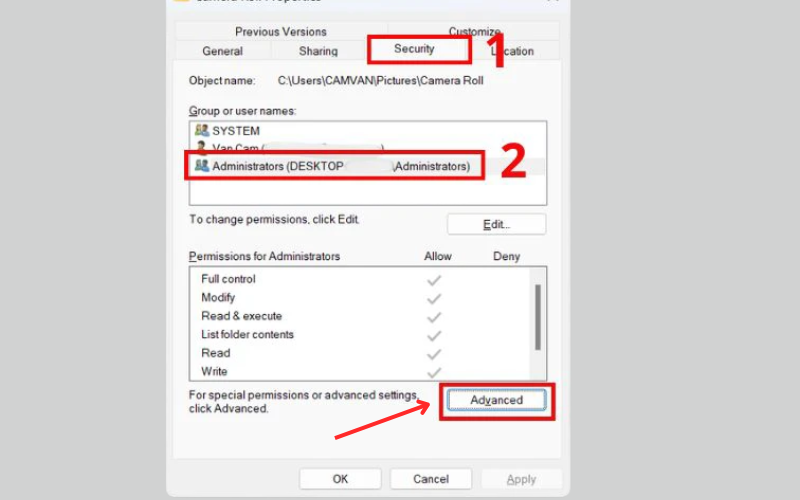 Cách sửa lỗi you do not have permission to access trên Windows